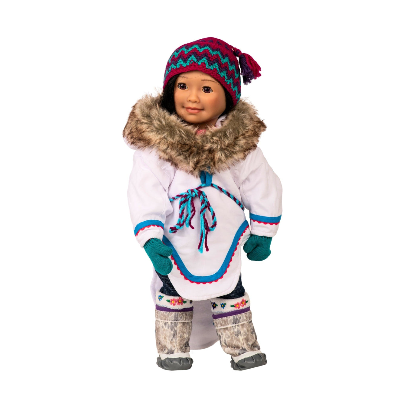 Arctic Hat & Mitts - Traditional Inuit Style Hat for 18-Inch Dolls ...