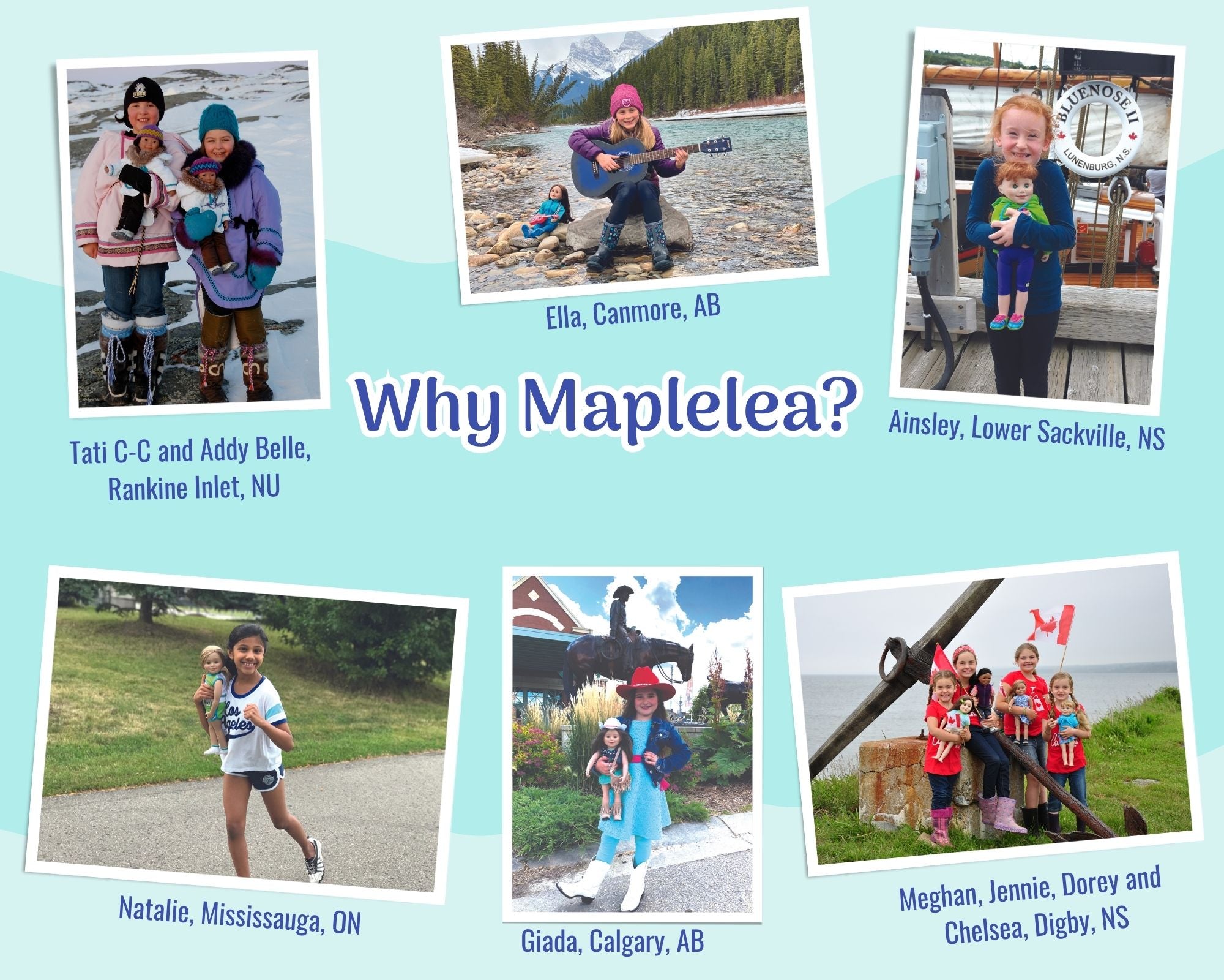 Maplelea Canadian Girl 18" dolls, accessories and clothing for kids