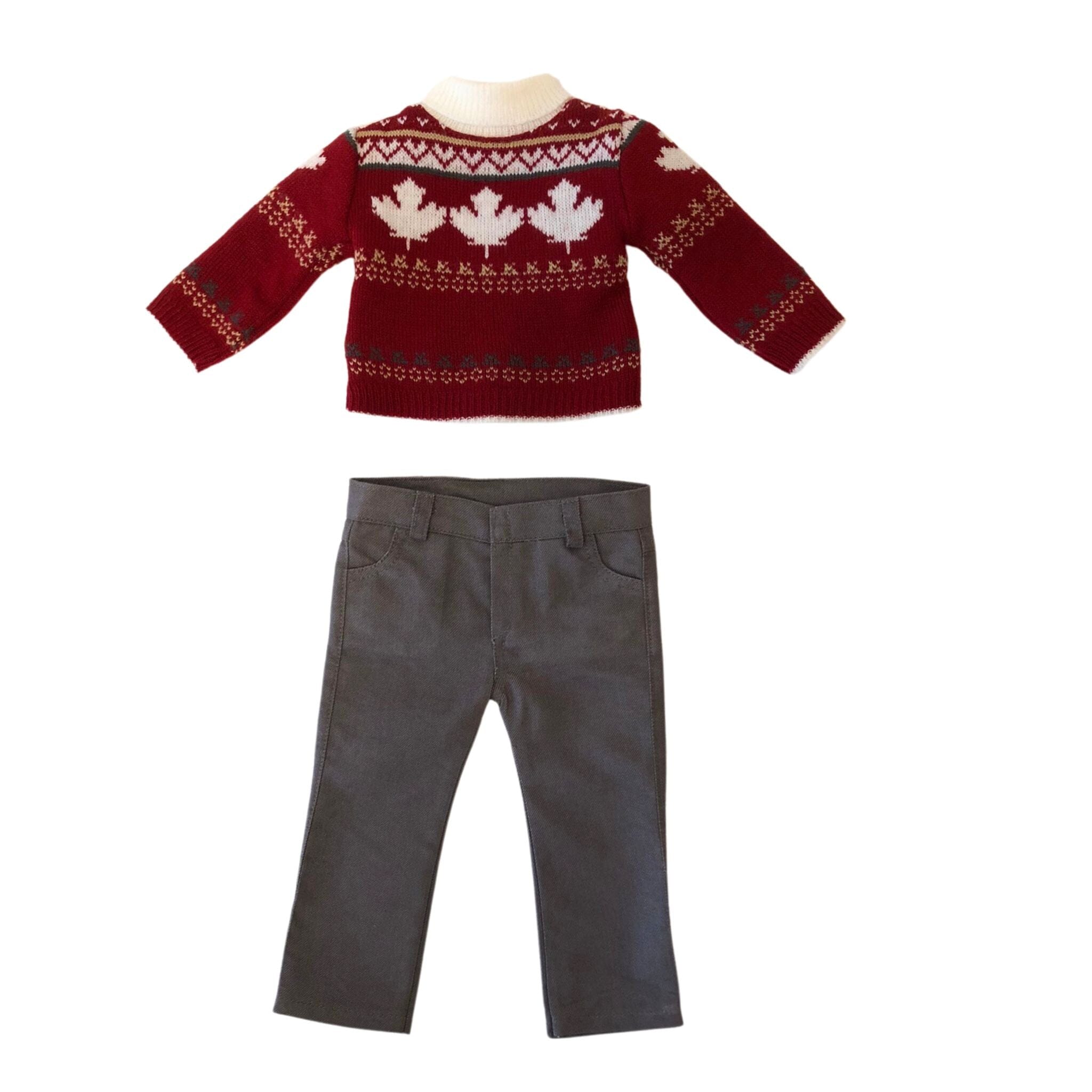 Maple Cabin Forest Set: Sweater & Jeans for 18-inch Doll – Maplelea