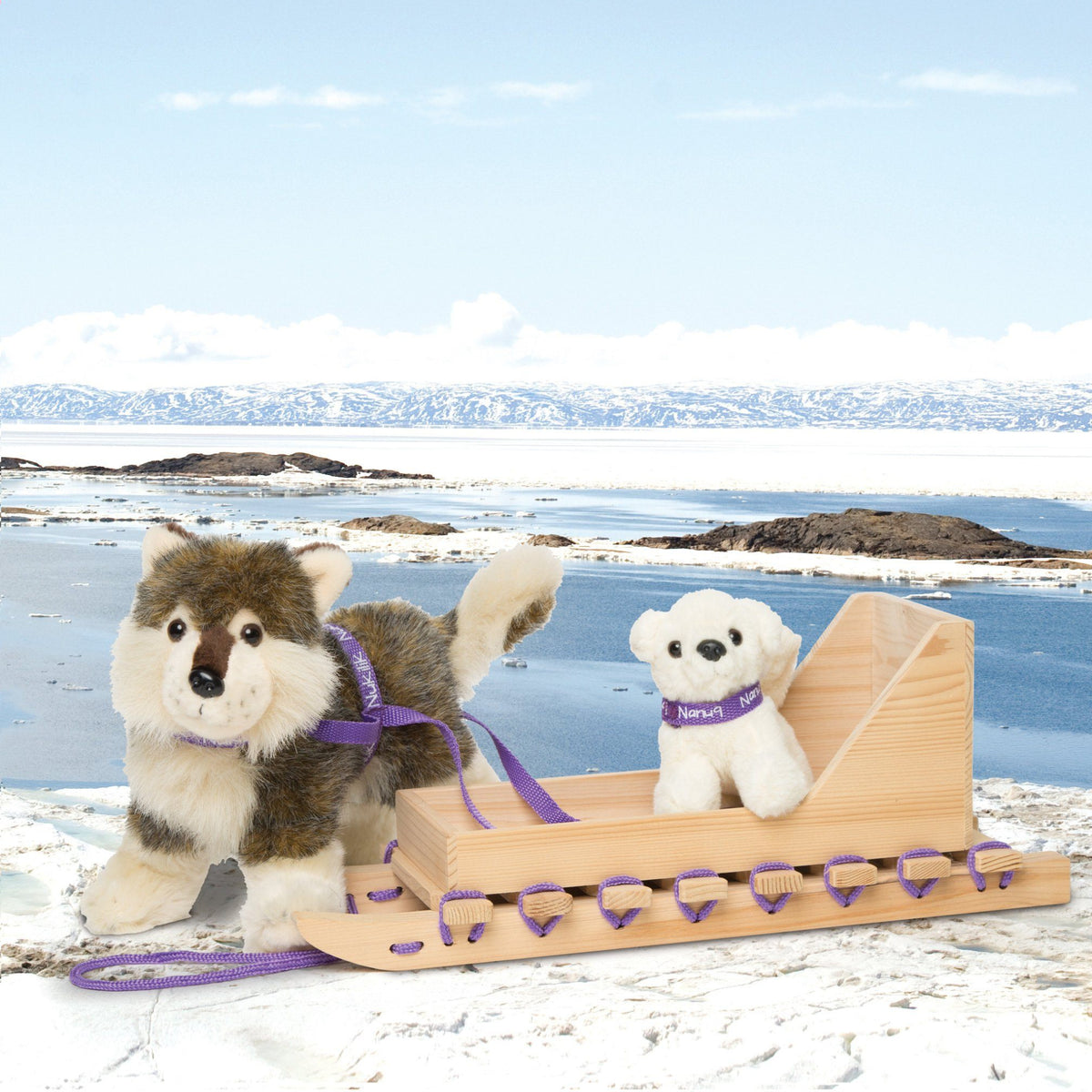 Qamutiik Traditional Inuit Sled for 18 Inch Dolls Made in Canada - Maplelea